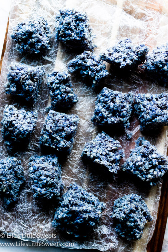 Blue Butterfly Pea Flower Rice Krispie Treats - Life's Little Sweets