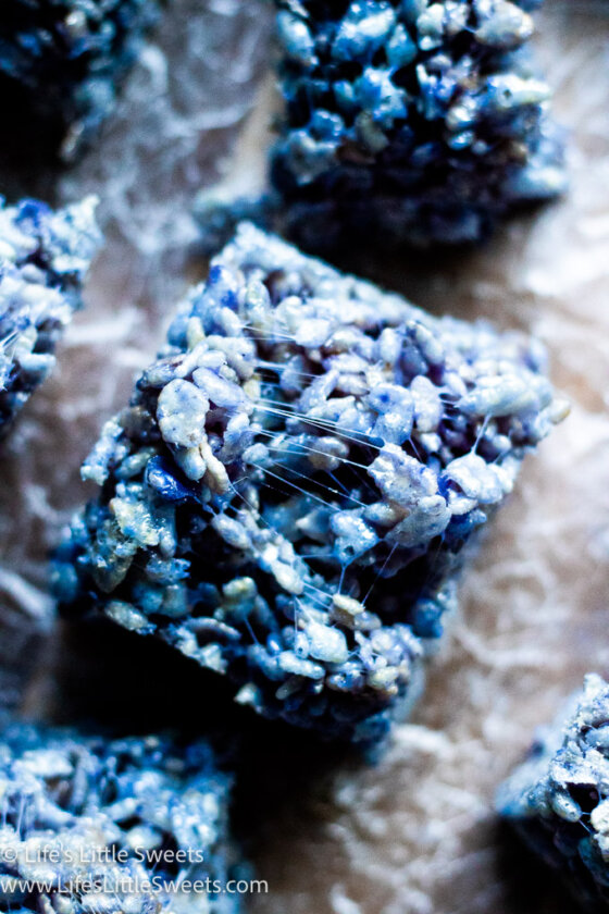 Blue Butterfly Pea Flower Rice Krispie Treats - Life's Little Sweets