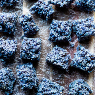 Blue Butterfly Pea Flower Rice Krispie Treats - Life's Little Sweets