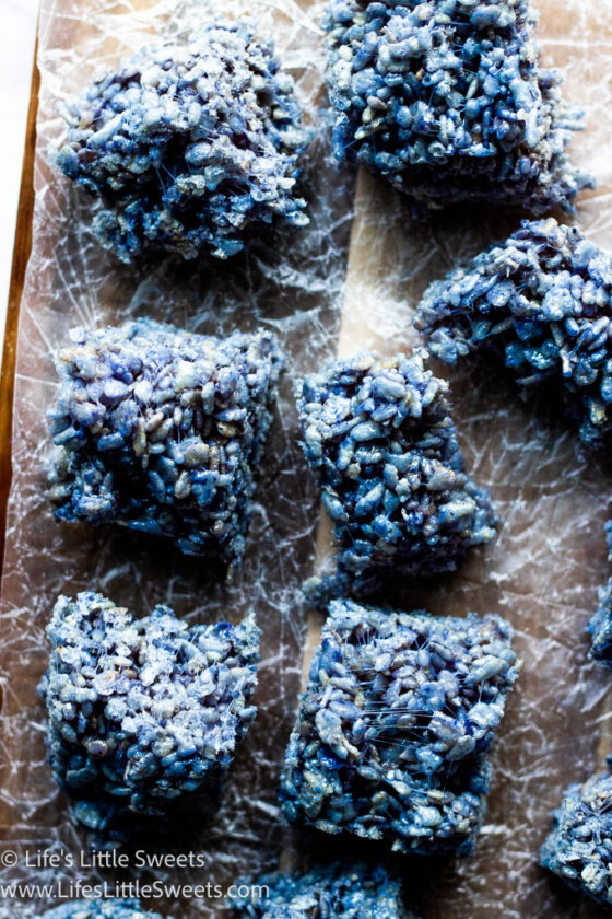 Blue Butterfly Pea Flower Rice Krispie Treats - Life's Little Sweets