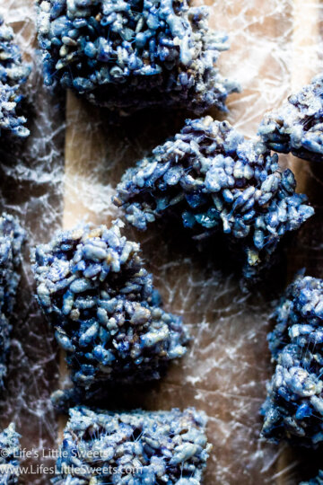 Blue Butterfly Pea Flower Rice Krispie Treats - Life's Little Sweets