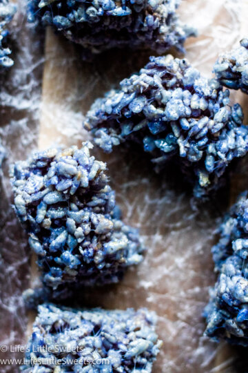 Blue Butterfly Pea Flower Rice Krispie Treats - Life's Little Sweets