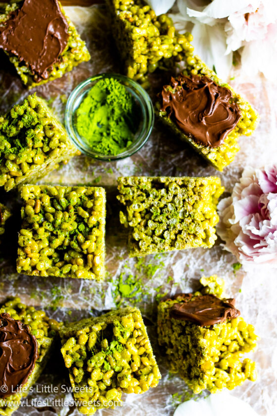 Matcha Rice Krispie Treats - Life's Little Sweets