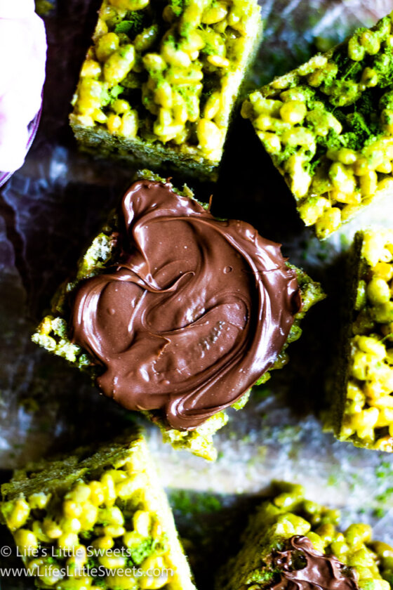 Matcha Rice Krispie Treats - Life's Little Sweets