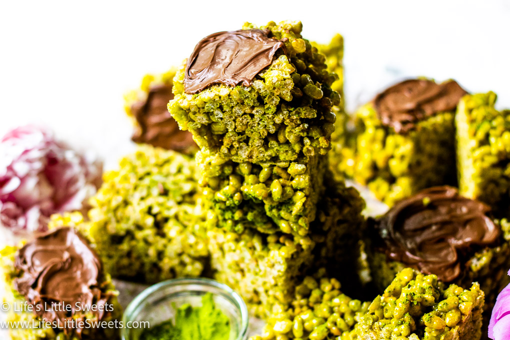 Matcha Rice Krispie Treats - Life's Little Sweets