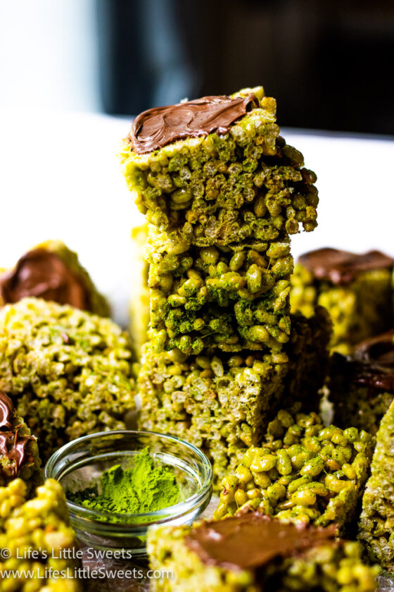 Matcha Rice Krispie Treats - Life's Little Sweets