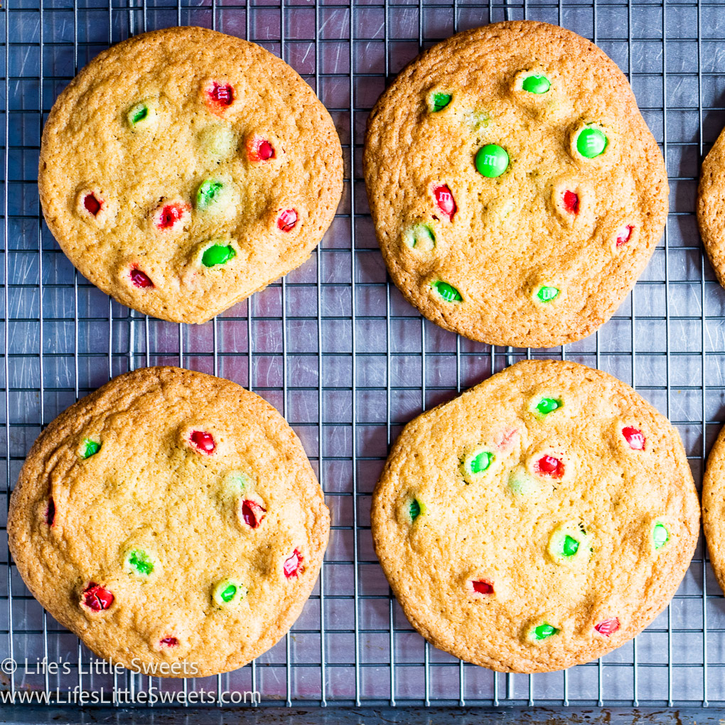 Christmas M&M Cookies - Life's Little Sweets