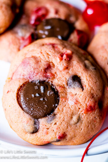 Maraschino Cherry Chocolate Chip Cookies - Life's Little Sweets